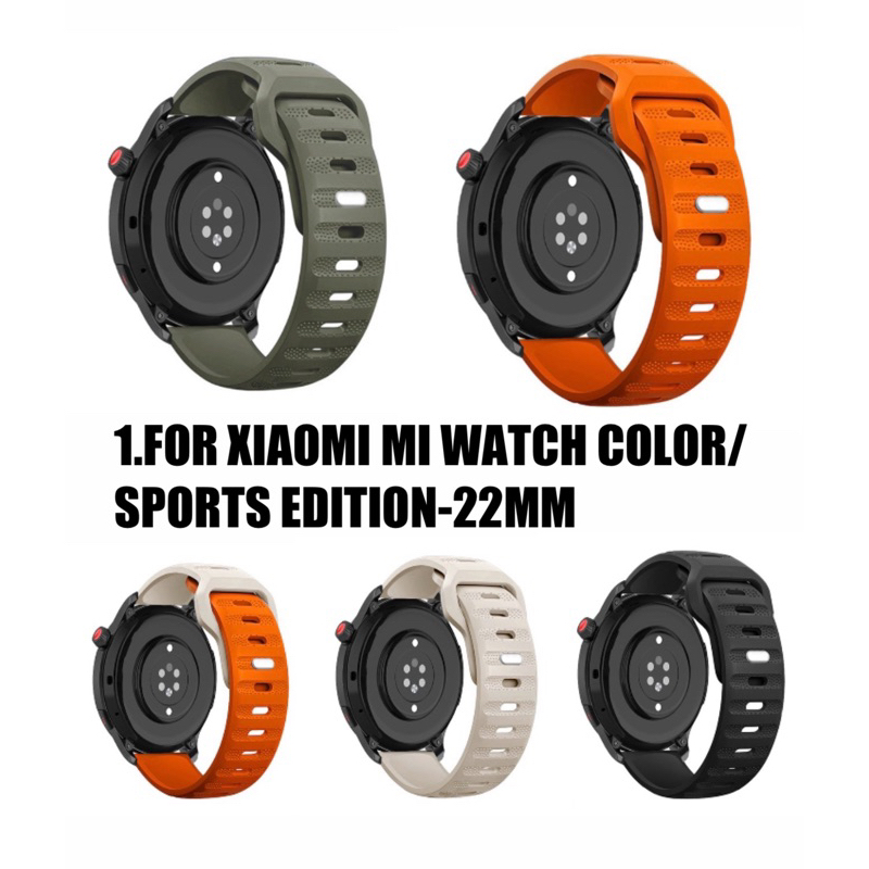 Jual Strap/Tali Jam Smartwatch For Xiaomi Mi Watch Color/Sports Edition - 22mm Silicone | Shopee ...