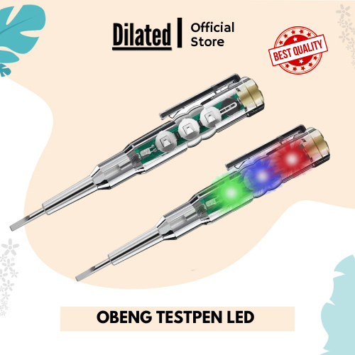 Jual Obeng Tespen Listrik Test Minus Sensor Detektor Lampu LED Hijau ...