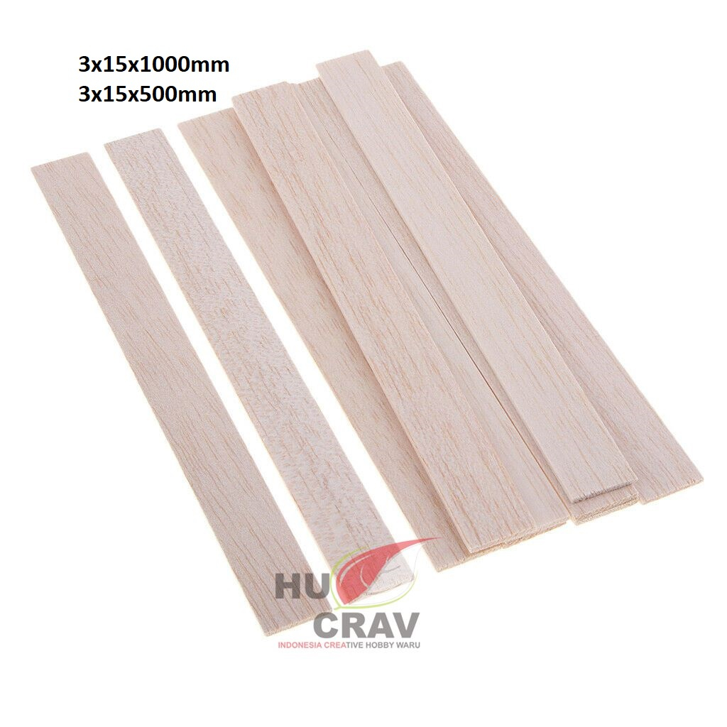 Jual Balsa Strip 3x15x1000mm kayu balsa maket arsitek jembatan ...
