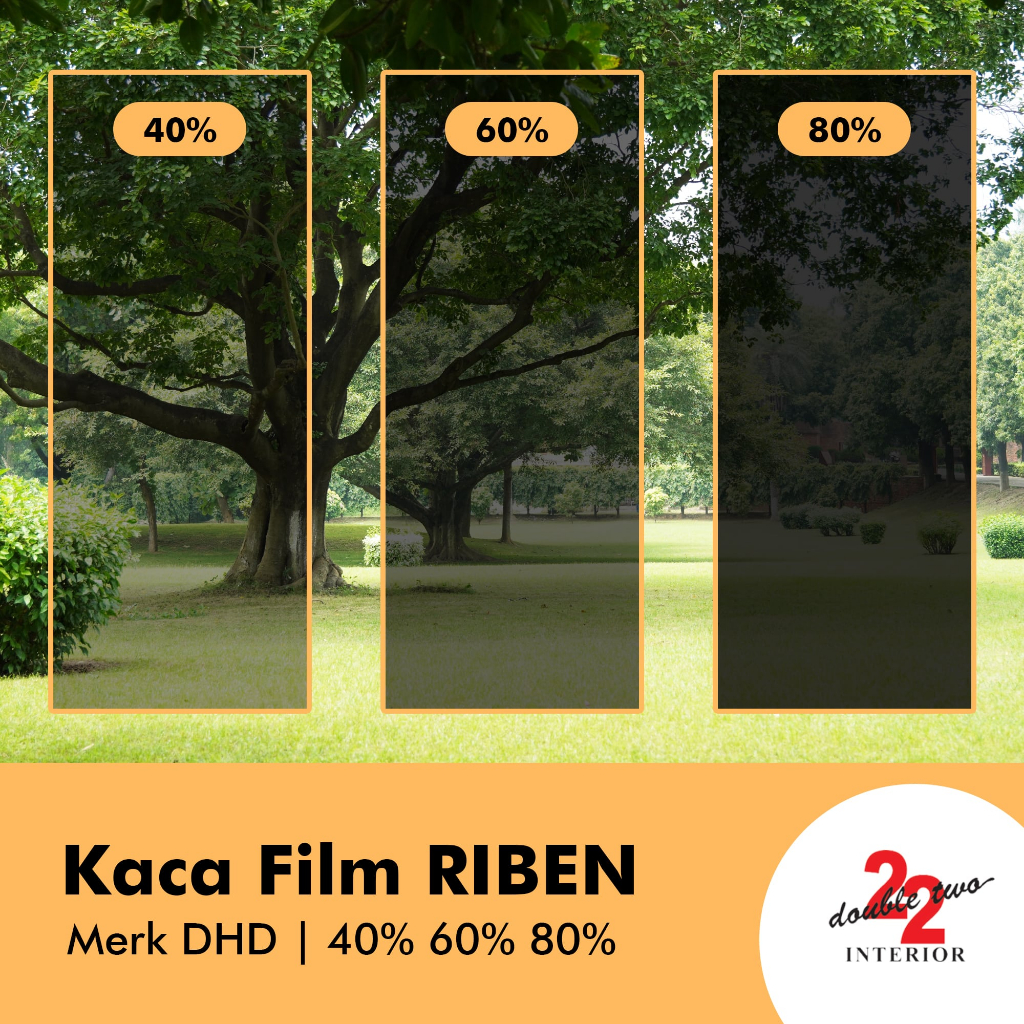 Jual Sticker Kaca RIBEN 40% 60% 80% / Kaca Film Rumah dan Mobil (per 50 cm) | Shopee Indonesia