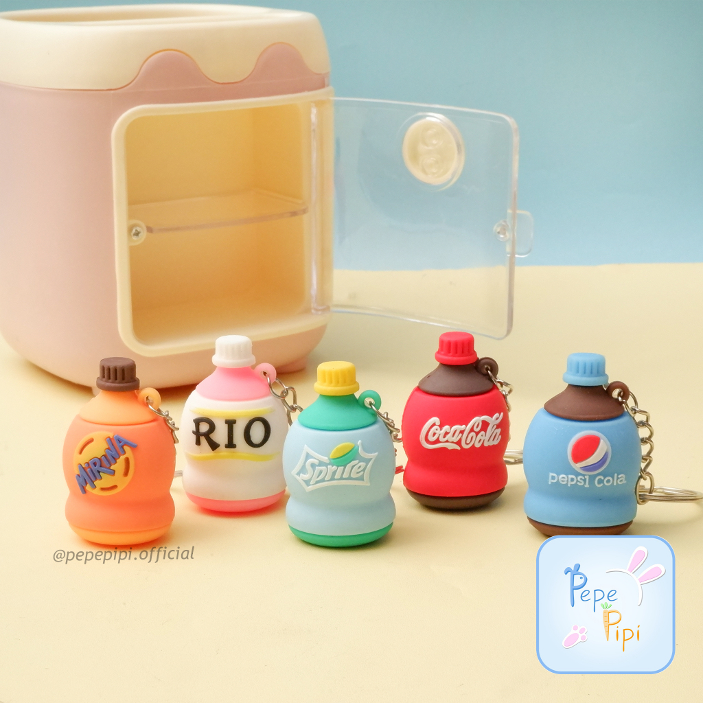 Jual Gantungan Kunci Karet Botol Soft Drink Pepsi Cola Sprite Kostum ...
