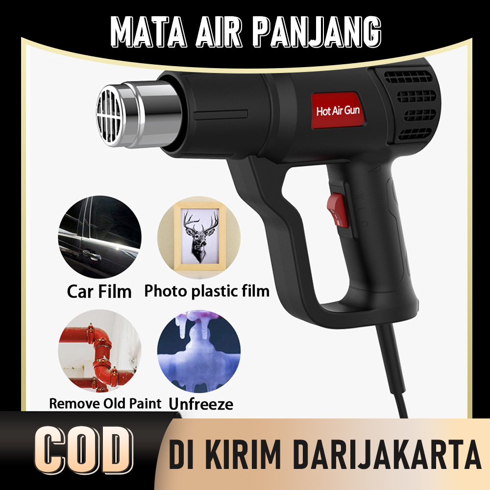 Jual Hot Air Gun 2000W 600 Derajat 220V Hot Air Gun Uni Eropa Industri ...