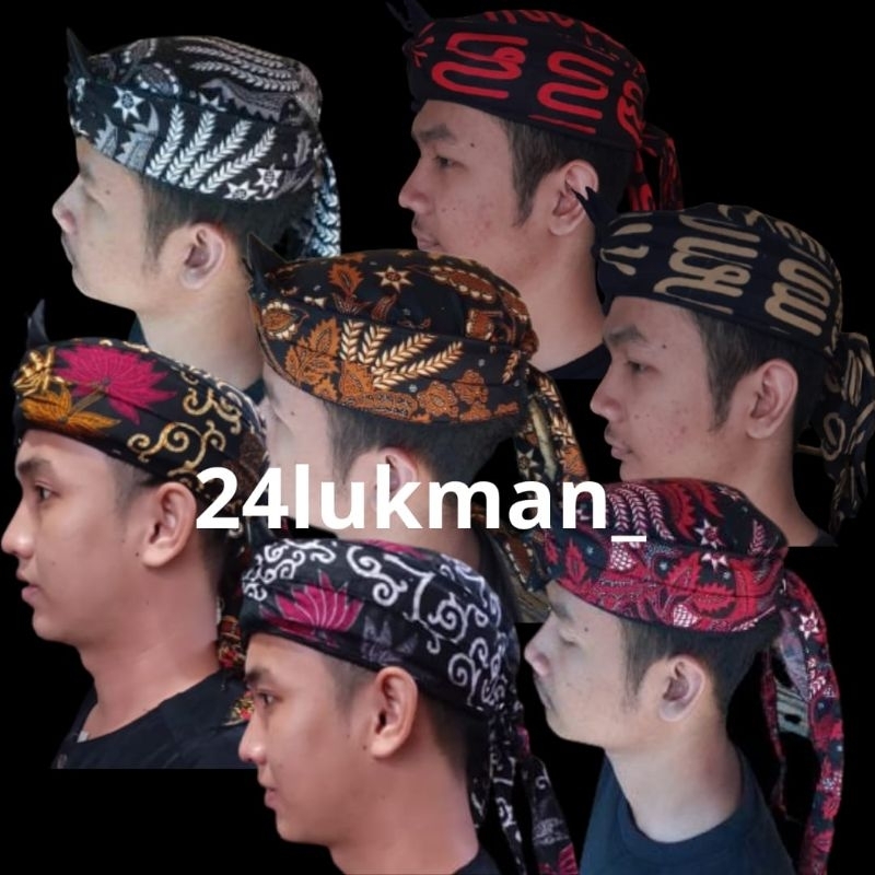 Jual blankon udeng batik jawa Iket Kepala sunda ukuran dewasa all size ...