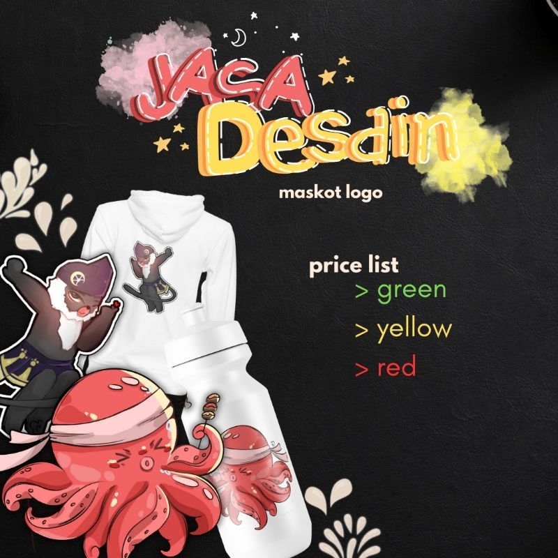 Jual commission art jasa gambar maskot / logo maskot | Shopee Indonesia