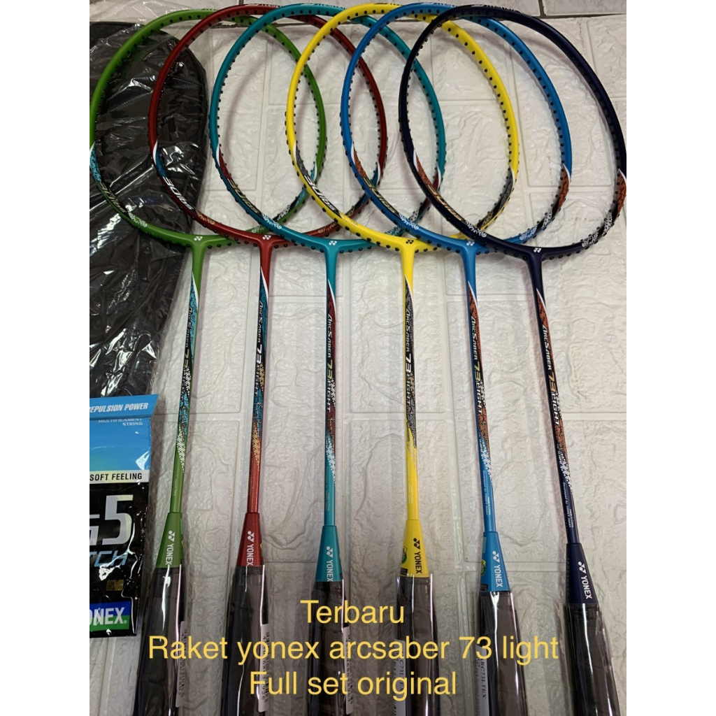 Jual NEW!! RAKET BADMINTON YONEX ARCSABER 73 LIGHT RUDY SERIES FULL SET ORI - VIBRANT GREEN ...