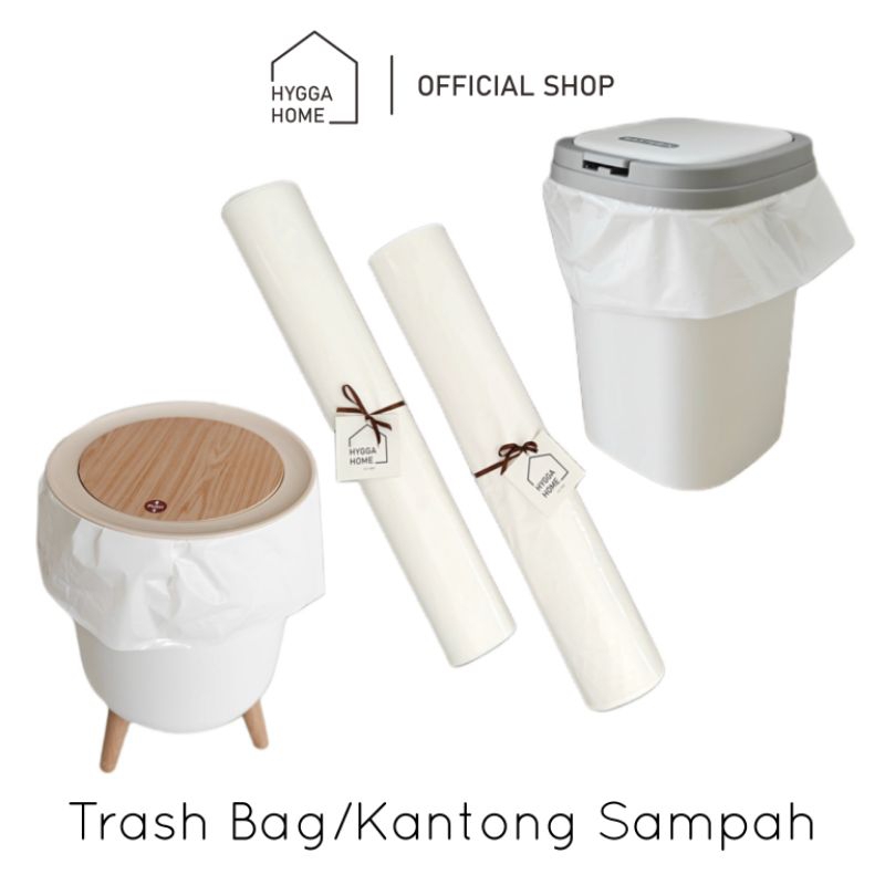 Jual Hygga Home Kantong Plastik Tong Sampah Laundry Putih Tebal Trash ...