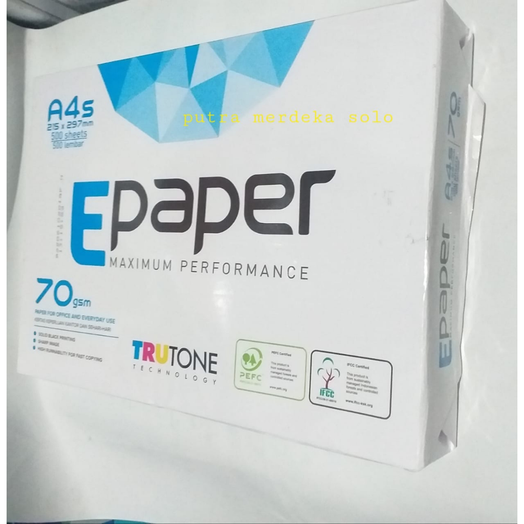 Jual KERTAS HVS EPAPER A4S 70 GRAM | Shopee Indonesia
