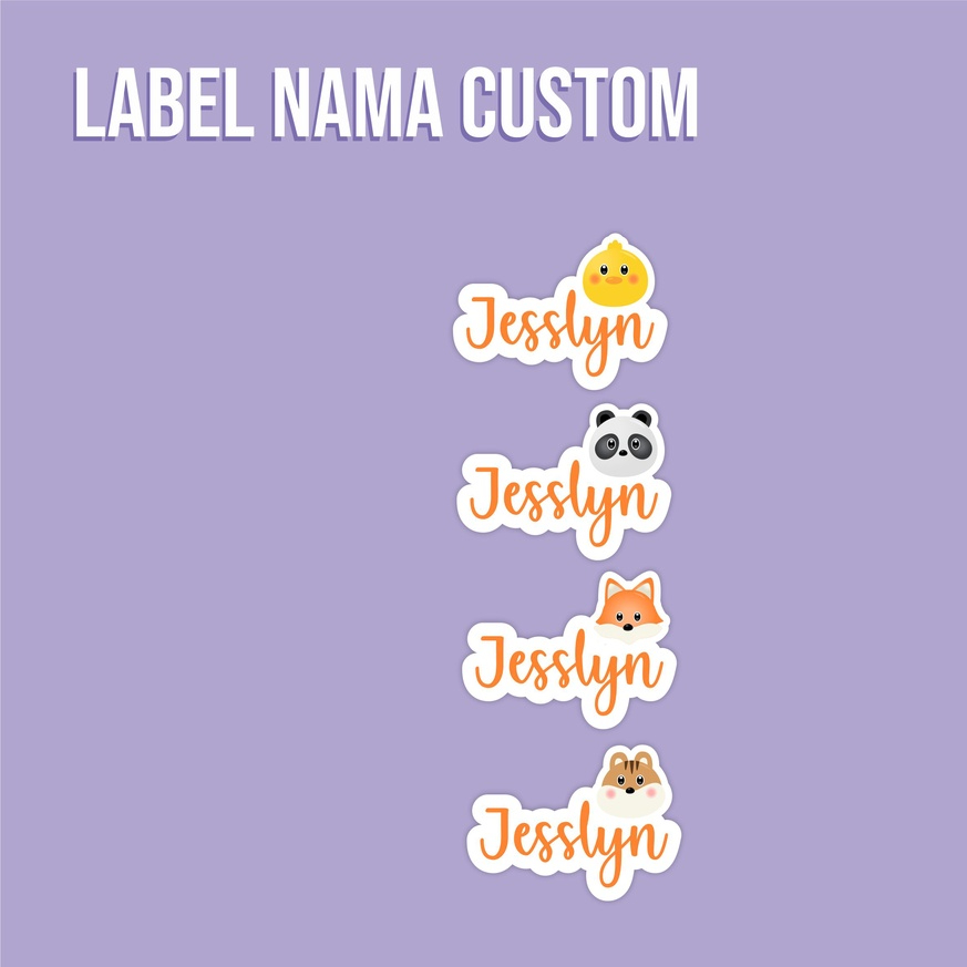 Jual STIKER LABEL NAMA ANAK CUSTOM WATERPROOF LABEL NAMA CUSTOM ...