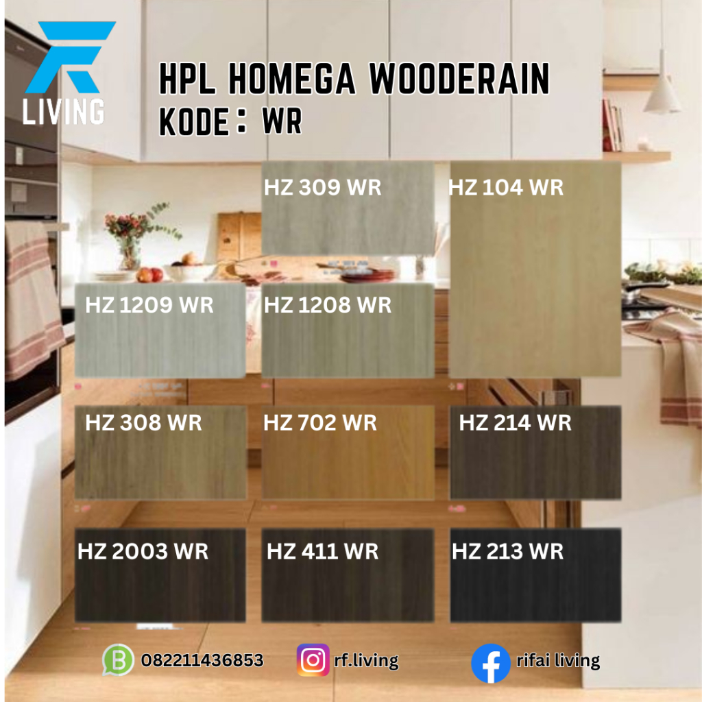 Jual HPL Homega woodgrain kode WR untuk finishing furniture | Shopee ...