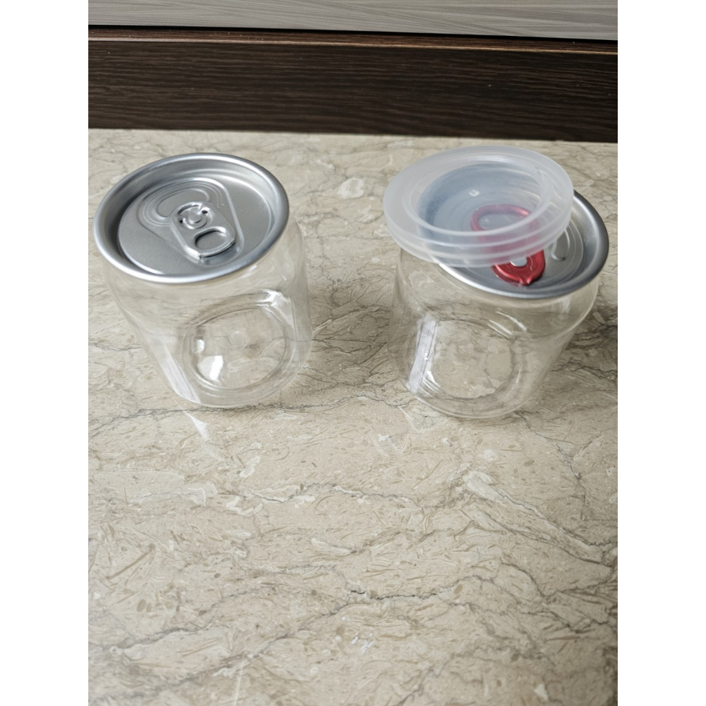 Jual BOTOL PLASTIK PET CAN 200ML / PLASTIC CAN 200 ML - SILVER 200ML ...