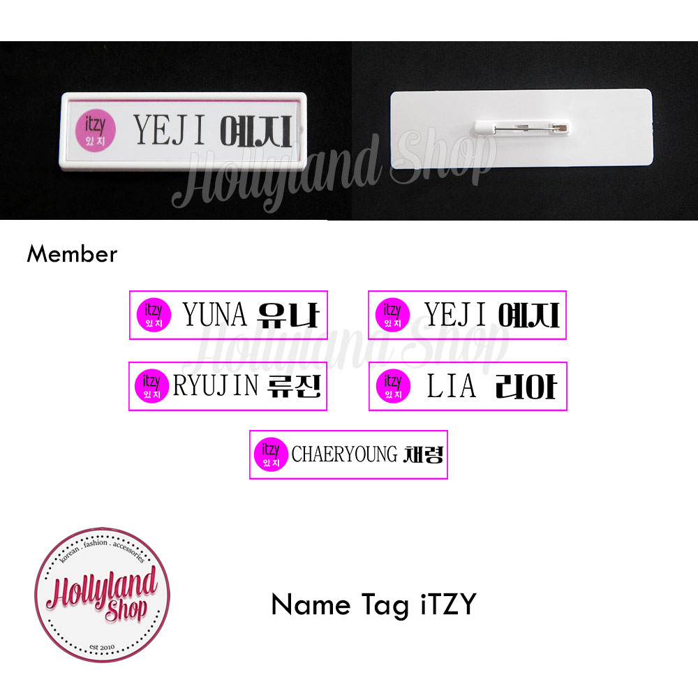 Jual Name Tag Papan Nama Dada iTZY (2pcs) | Shopee Indonesia