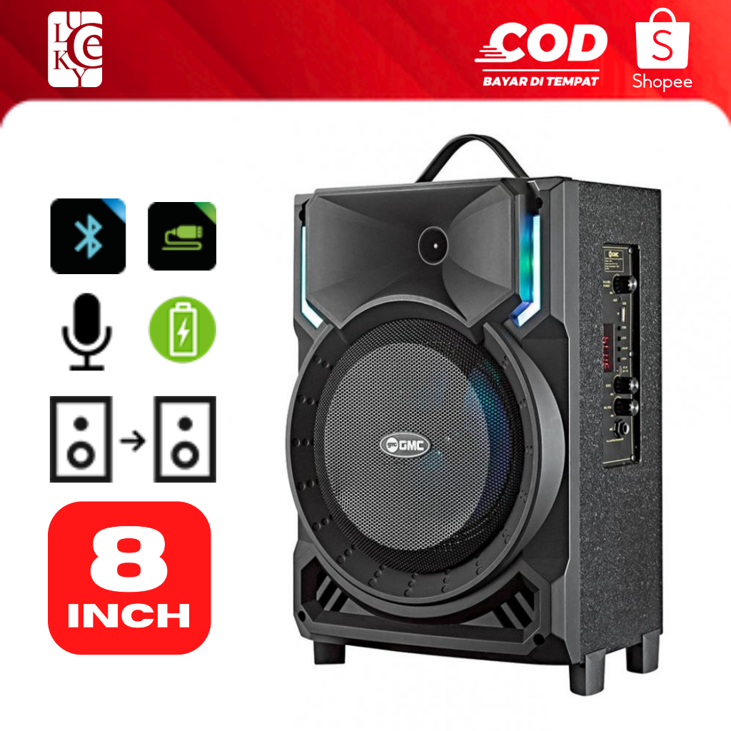 Jual Speaker Aktif Portable GMC 897H Bluetooth Super Sound | Shopee ...