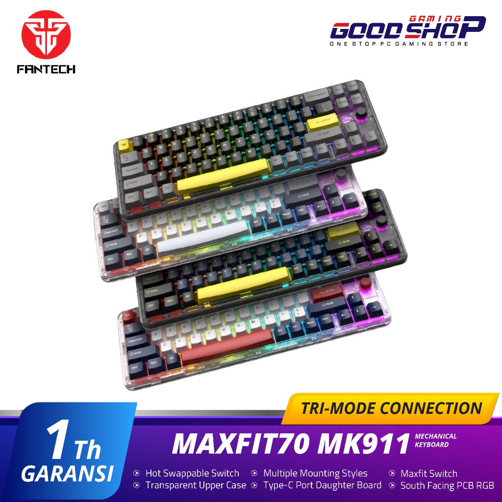 Jual Fantech MAXFIT70 MK911 Wireless 65% Mechanical Keyboard Gaming ...