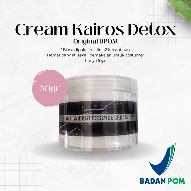 Jual CREAM DETOX KRIM DETOX DETOKS KAIROS ORIGINAL 30 GRAM KEMASAN ...