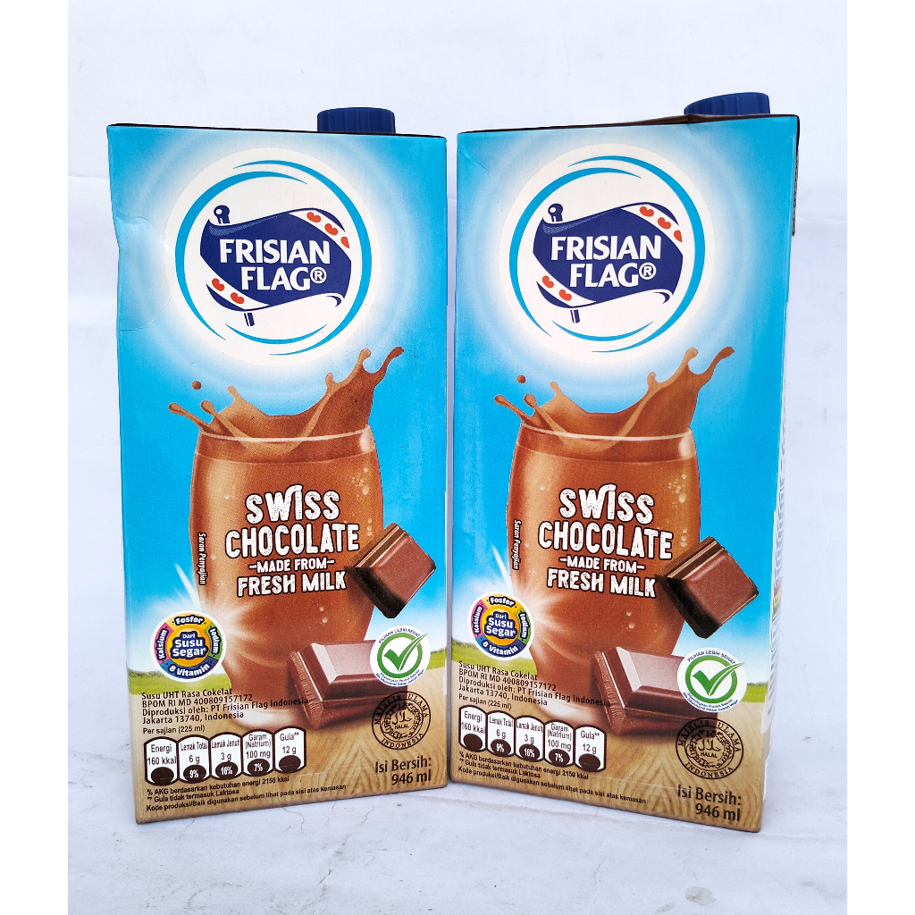 Jual Frisian Flag UHT Full Cream UHT Swiss Coklat 946 Ml | Shopee Indonesia