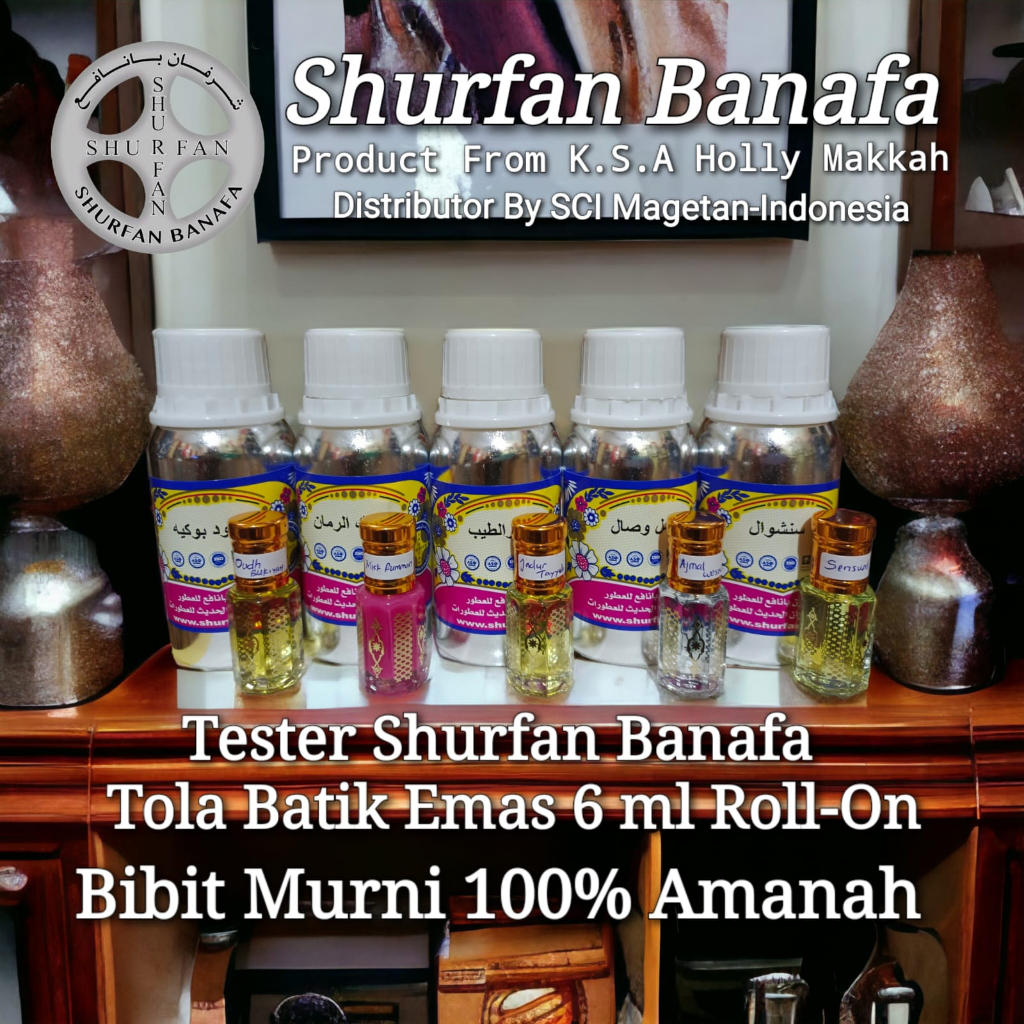 Jual Shurfan Banafa 6 ml Semua Aroma Original K.S.A Hollymakkah 100% ...