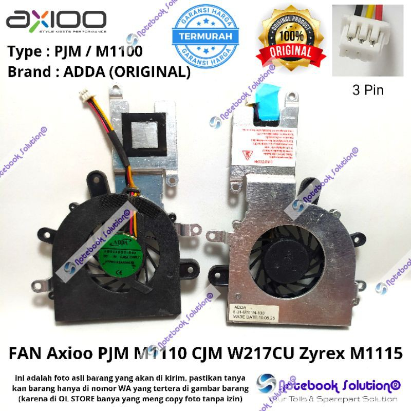 Jual KIPAS FAN AXIOO PICO PJM M1110 CJM W217CU Zyrex M1115 ORIGINAL ...