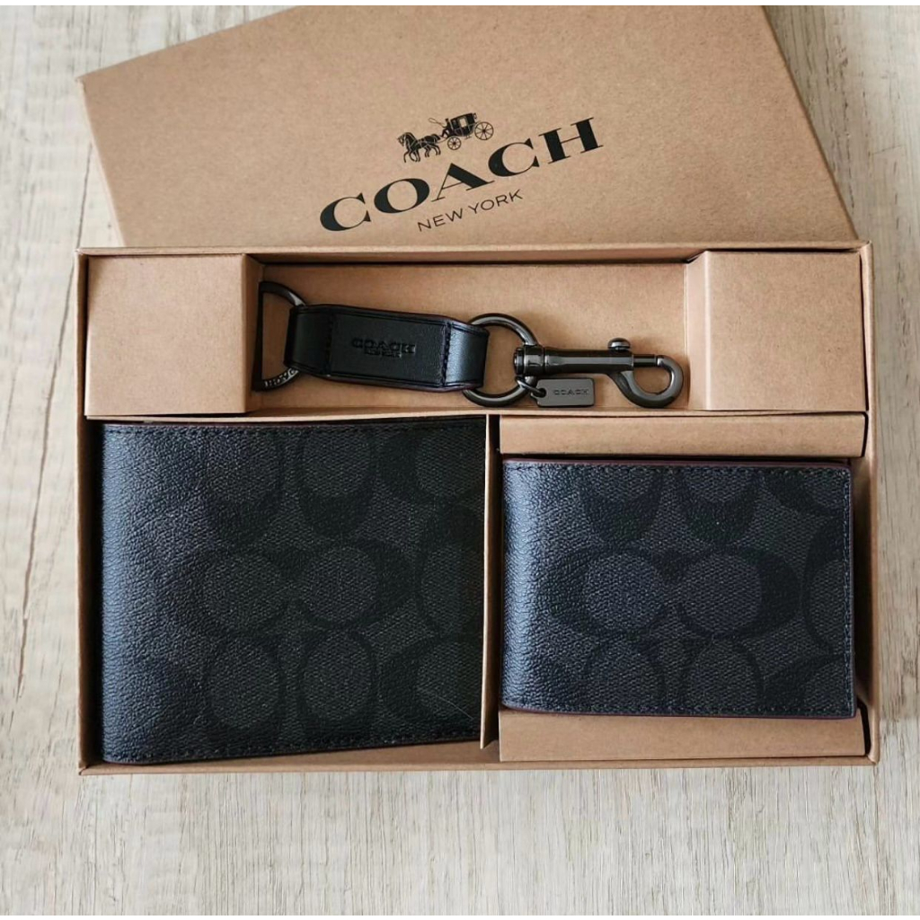 Jual Coach Gift Set Wallet With Box (wallet + card wallet) | Shopee ...