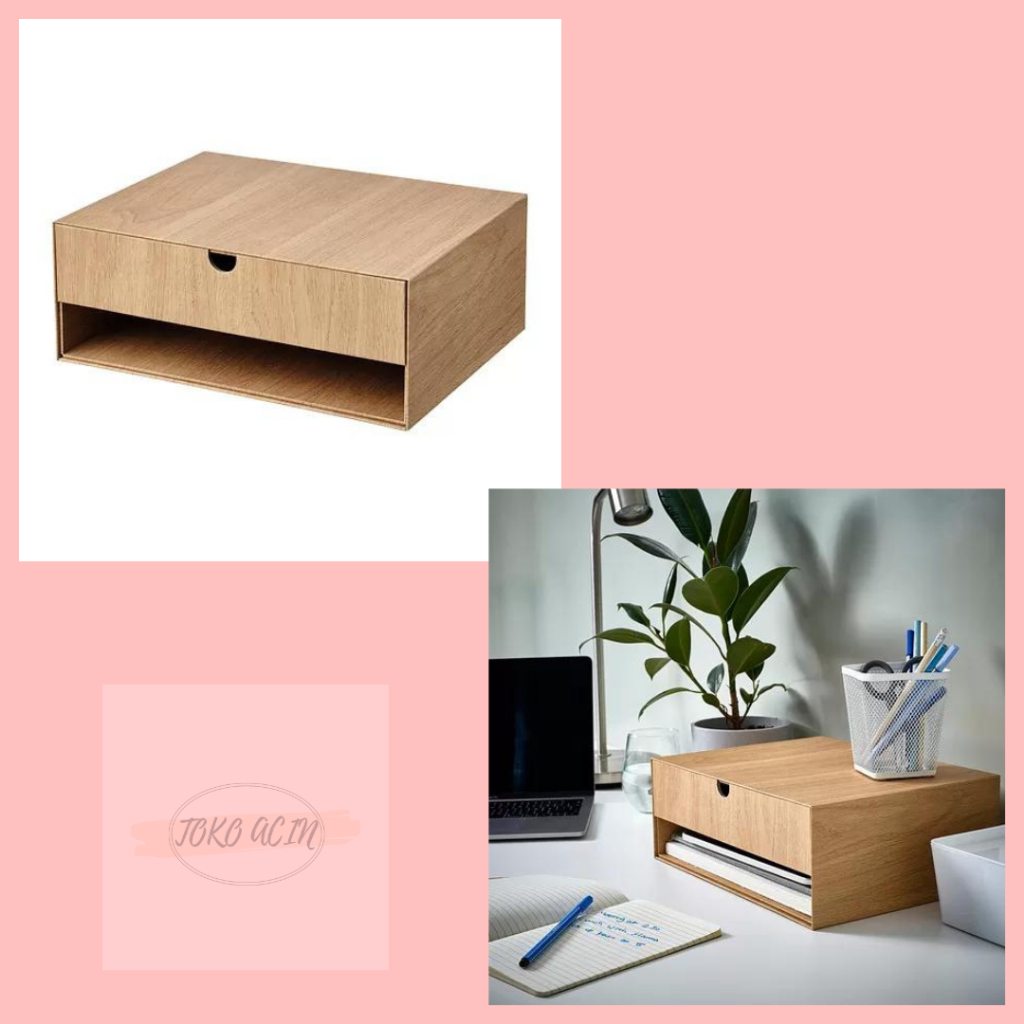 Jual HASTVISKARE Lemari laci mini efek kayu oak 32x24 cm, rak kecil ...