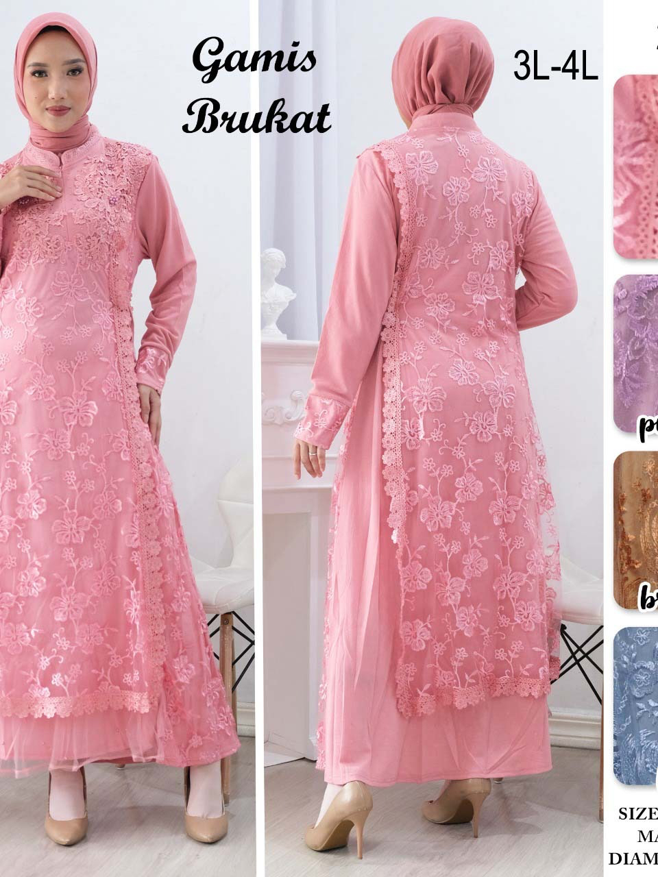 Jual Gamis Brukat 3L,4L /Code 201,101\ | Shopee Indonesia