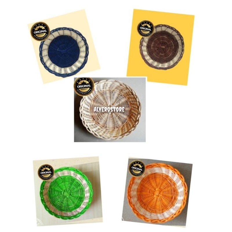 Jual piring rotan natural 23 cm-25 cm | Shopee Indonesia