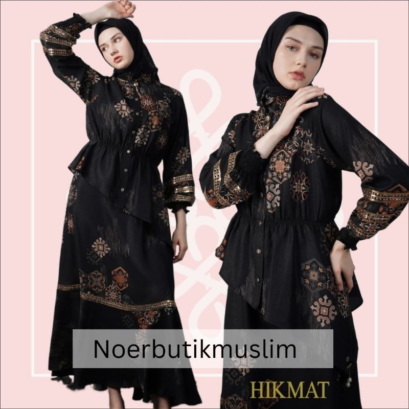 Jual Hikmat Fashion Original A3620 Abaya Hikmat noerbutikmuslim Gamis ...