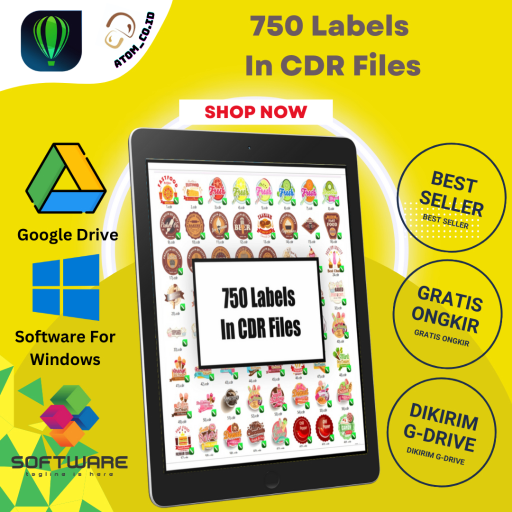 Jual 750 Label CorelDraw_CDR Files_CorelDraw Files | Shopee Indonesia