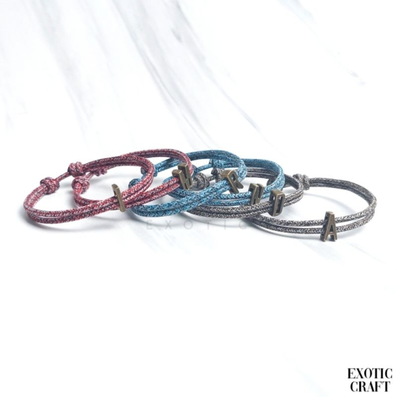 Jual Gelang couple inisial huruf paracord HIGHQUALITY gelang nama ...