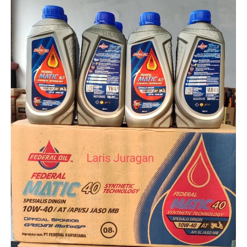 Jual Oli Motor Federal Matic 30 10W-30 AT 0.8L (1dus) | Shopee Indonesia