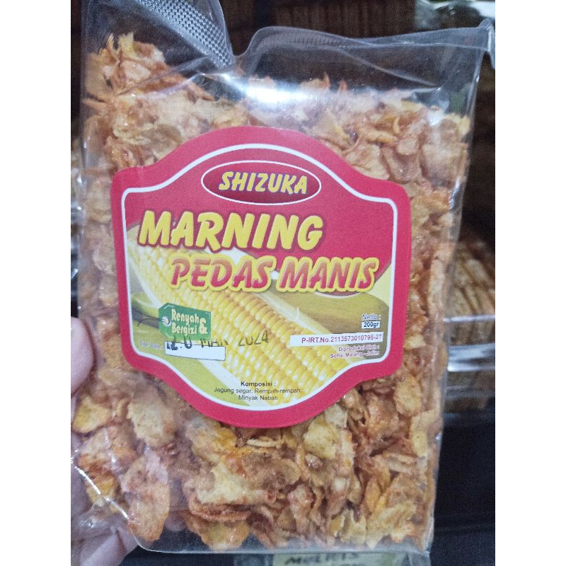 Jual Marning Jagung Pedas Manis 200gram kripik marning/oleh ...