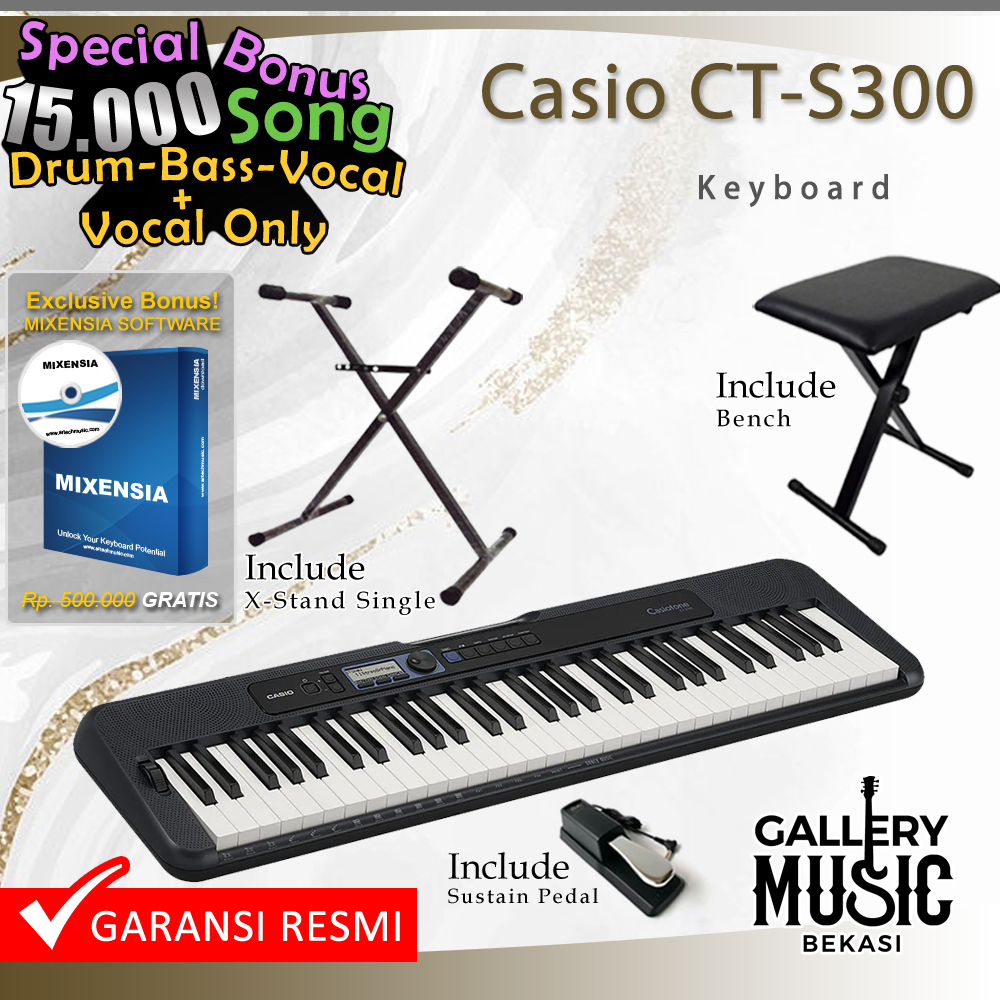 Jual Casio CT S300 Keyboard / CTS 300 / CTS300 Garansi Resmi | Shopee ...