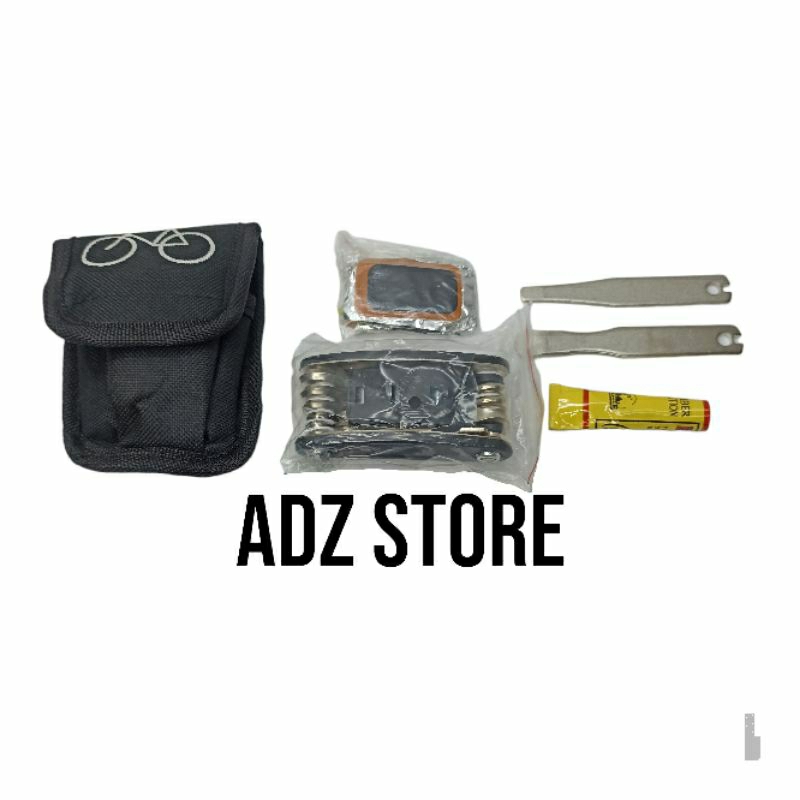 Jual alat/toolkit/tools sepeda set lengkap (kunci set + tambal ban tip ...