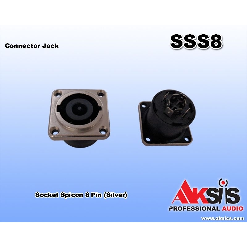 Jual Soket Speakon 8 pin Silver | Shopee Indonesia