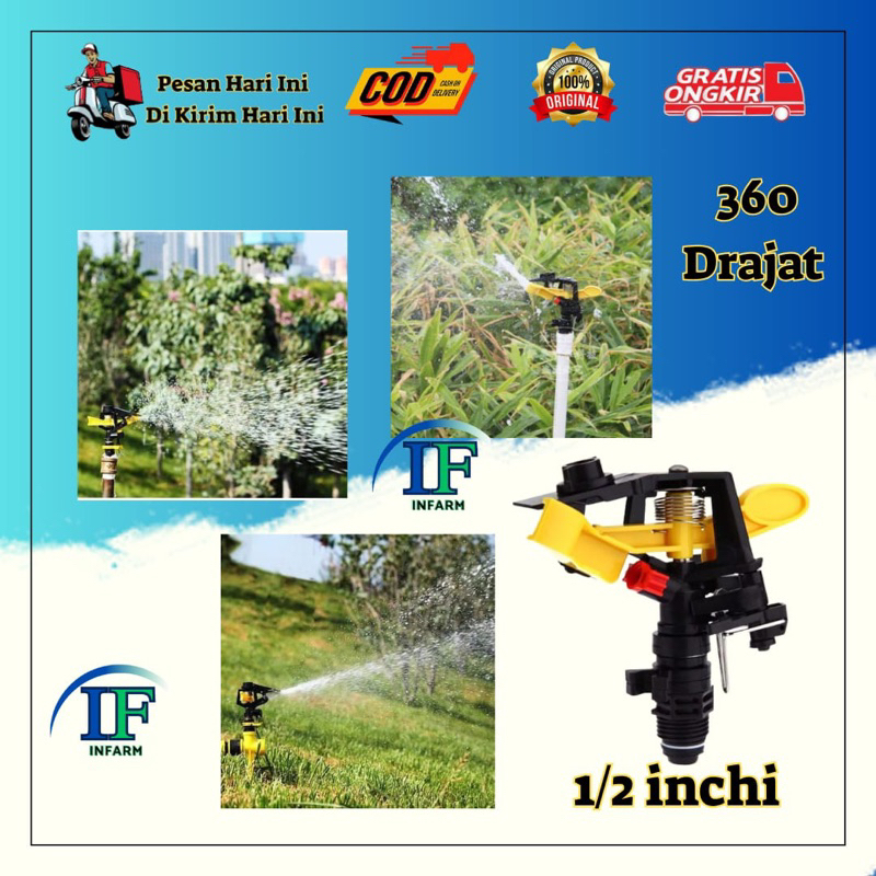 Jual Sprinkler Taman Alat Siram Irigasi Model Dapat Berputar 360 ...