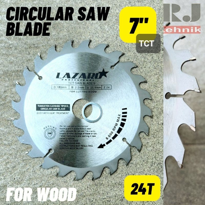 Jual Mata Gergaji Kayu Sirkel 7 inch Wood Circular Saw Blade 7" × 24 T ...