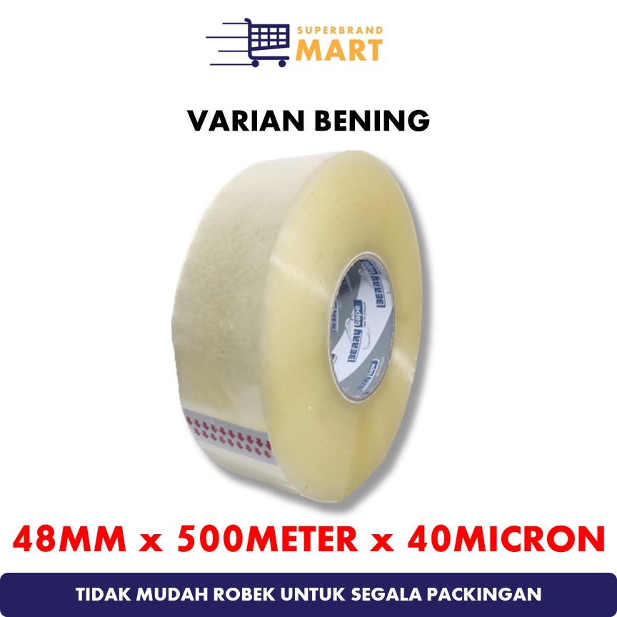 Jual Isolasi Lakban Solatip Bening Coklat Besar Super Rekat Berry Tape ...