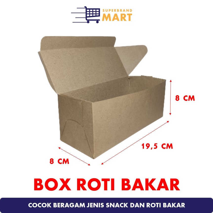 Jual Paper Snack Box Kraft Kotak Dus Roti Bakar Bungkus Roti Bakar ...