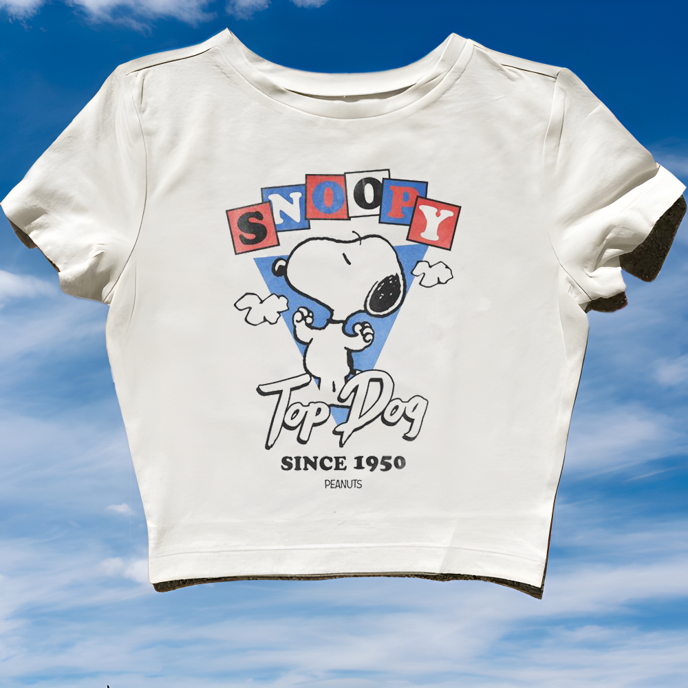 Jual CROP TOP SNOOPY TOP DOG PEANUTS | GRUNGE | CROPTOP | CROP TEE SLIM ...
