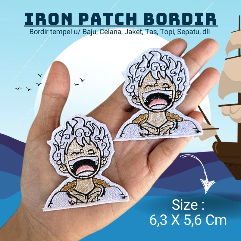 Jual ( BISA SETRIKA / JAHIT ) Emblem Bordir Luffy Iron Patch Bordir One ...