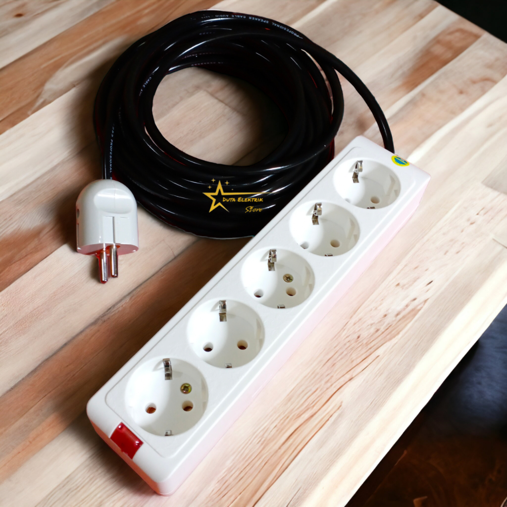 Jual Stop Kontak Listrik Set 2 / 3 / 4 / 5 Lubang / Extension Wire / Stop Kontak Kabel Colokan ...