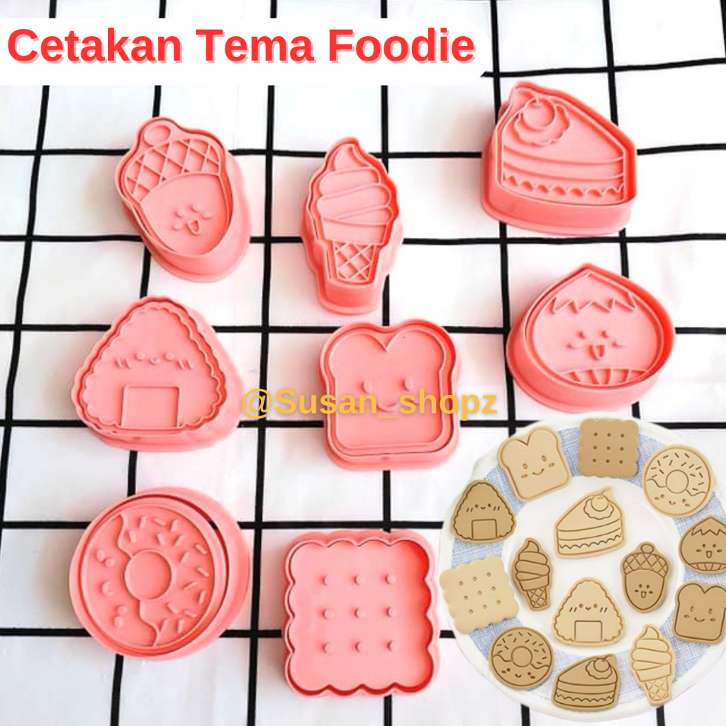 Jual Cetakan Roti Biskuit Tema Foodie Stample Makanan | Shopee Indonesia