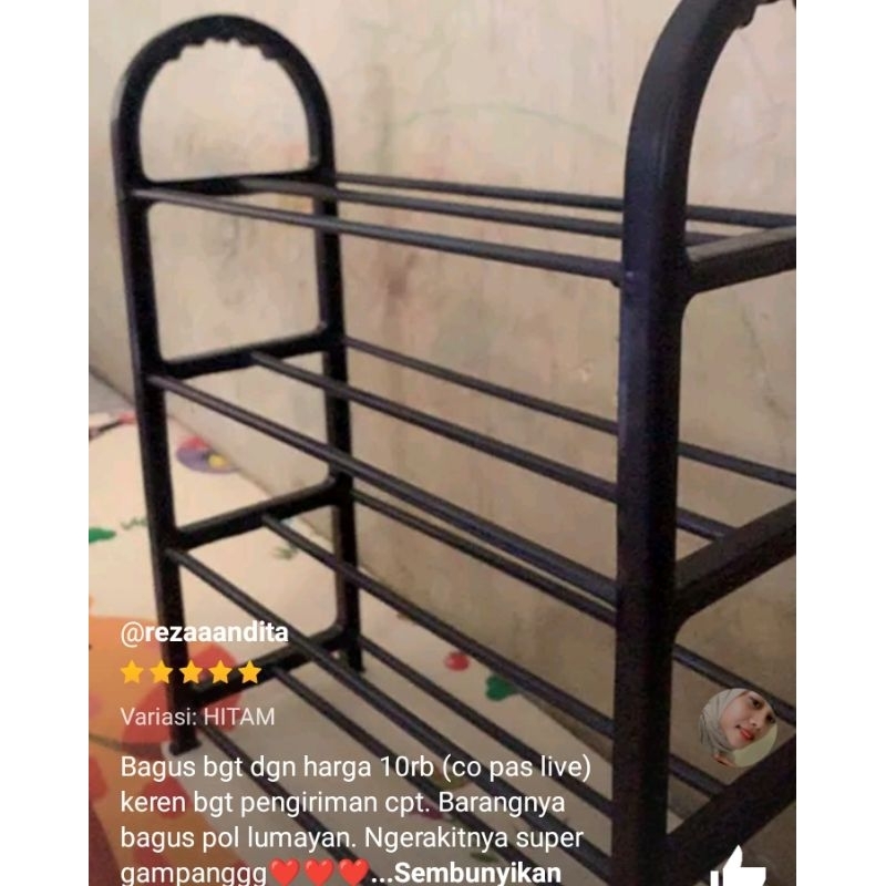 Jual RAK SANDAL Rak Sepatu Sandal 4 Susun Tingkat Shoe Rack 4 Level ...