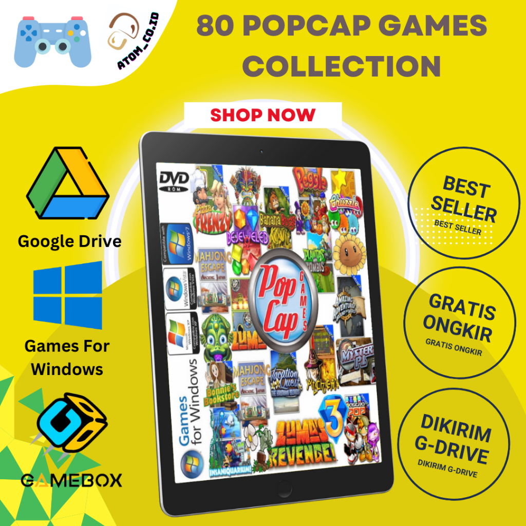 Jual 80 PopCap Games Collection _ 80 Koleksi Game Ringan Untuk PC ...