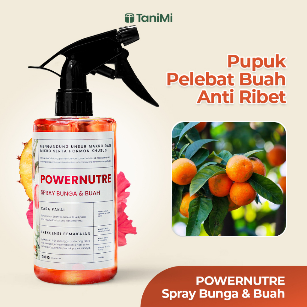 Jual TANIMI - Pupuk Cair Penumbuh dan Pelebat Bunga/Buah (POWERNUTRE ...