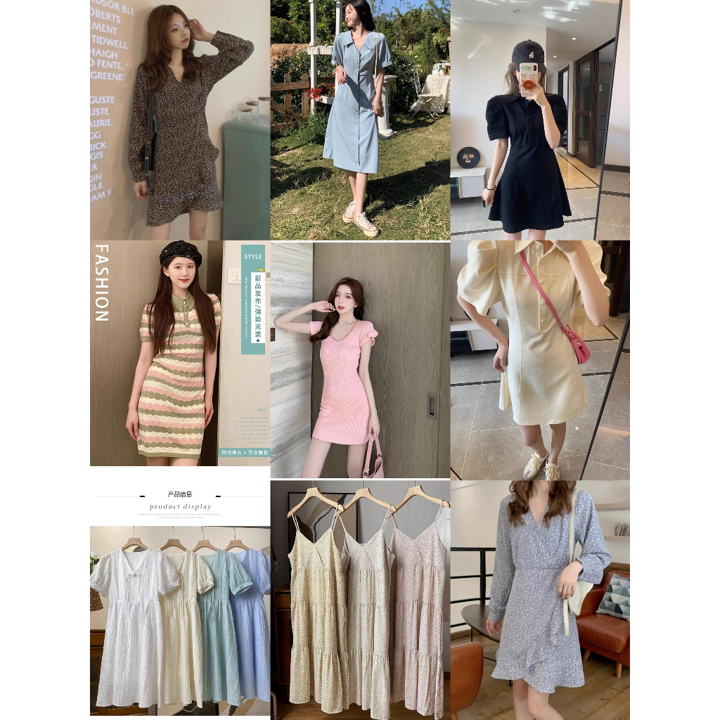 Jual obral！Gaun wanita elegant A Line Fashion wanita Gaya korean Mini Dres wanita / Dres Dres ...