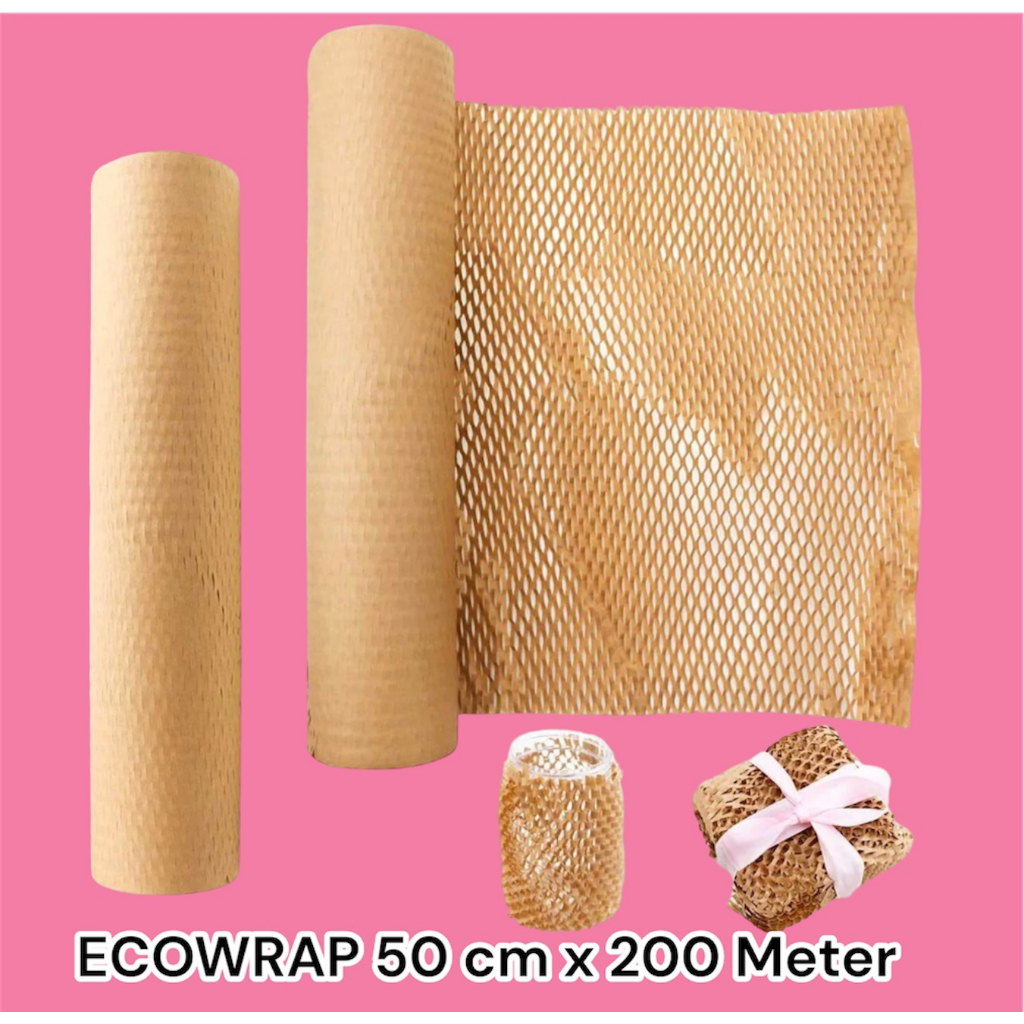 Jual bubble wrap Paper wrap 50 CM X 200 METER Eco wrap Honeycomb ramah ...