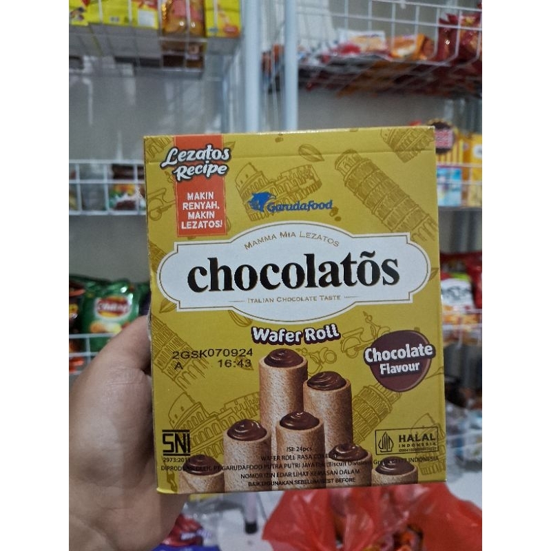 Jual Chocolatos wafer roll 1 pack (isi 24pcs) | Shopee Indonesia