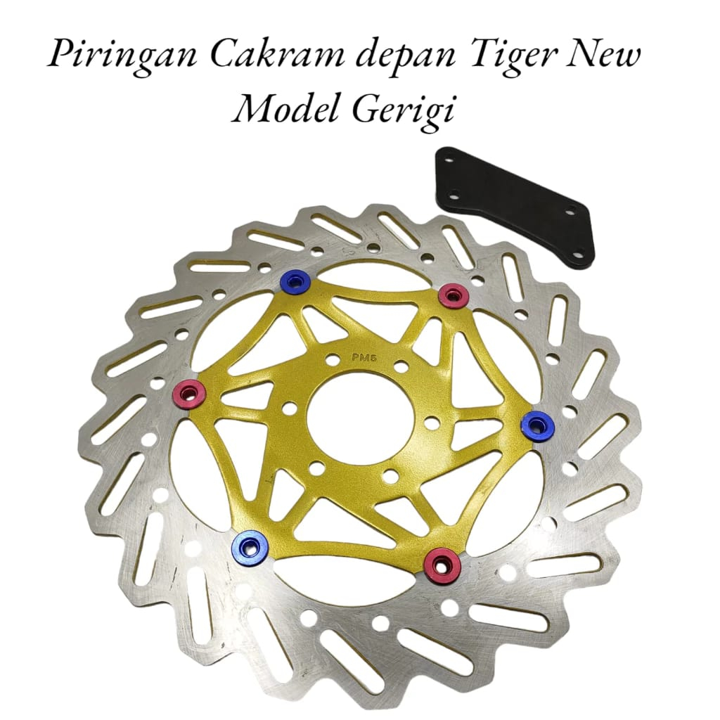 Jual piringan cakram depan lebar 300 mm model gerigi floating warna ...