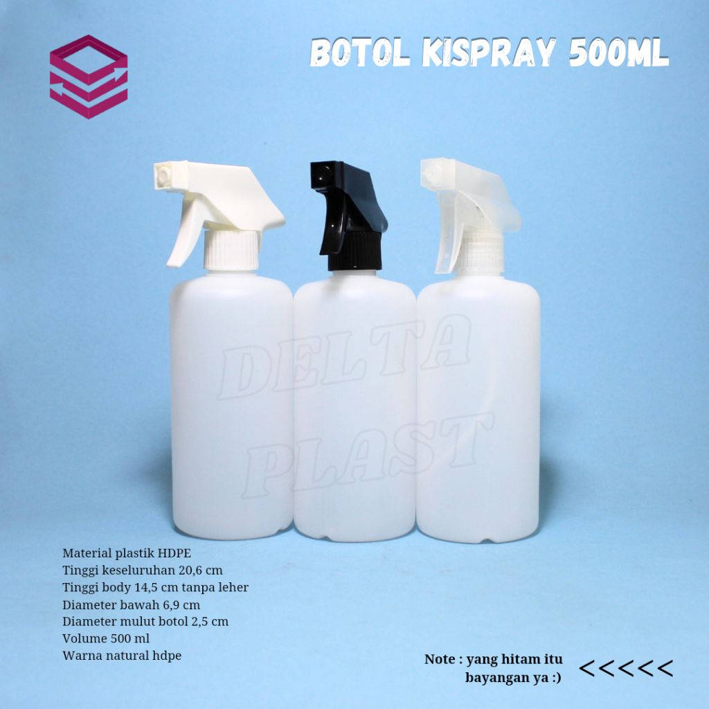 Jual Botol spray 500ml hdpe natural / Botol kispray 500ml | Shopee Indonesia