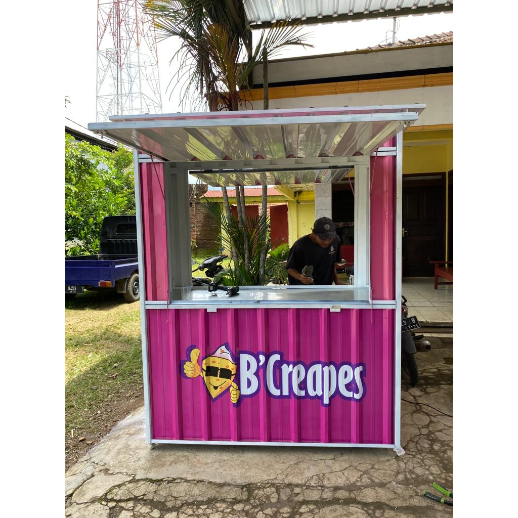 Jual Gerobak Kontainer / Booth Kontainer/ Gerobak Jualan Ukuran ...
